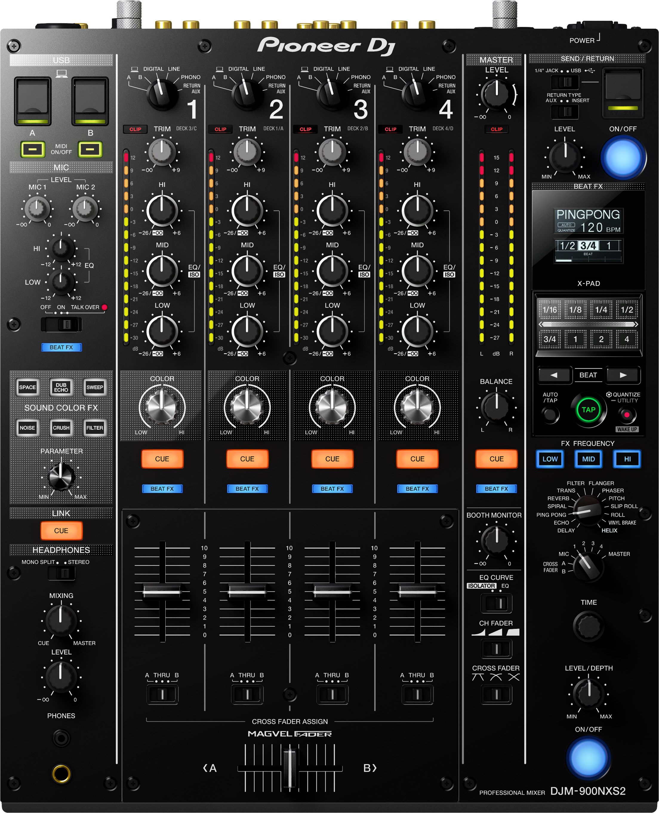 PIONEER - Table de mixage 4 voies - Pro DJ Link - DJM 900 Nexus 2 (Occasion) - JSFrance